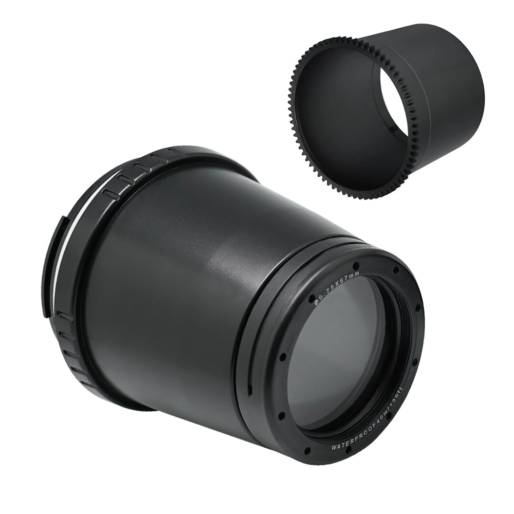 Flat long port for FE 90mm Macro lens for sea frogs A7R iii A7 iii A9 ...